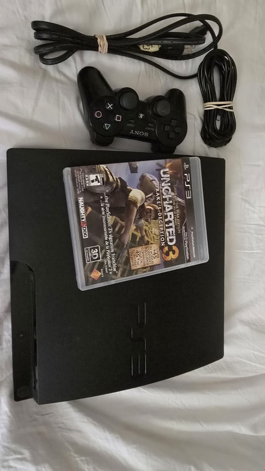 Sony PlayStation 3 Slim PS3 Console Bundle w/ Game & Controller & Cables | eBay