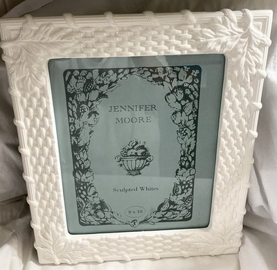 Jennifer Moore Sculpted Whites Basketweave Leaves Porcelain Picture ...
