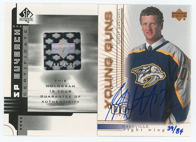 00-01 Upper Deck SP Authentic BuyBack Young Guns Autograph Scott ...