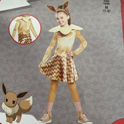 Eevee Child Girls Kids Halloween Costume Pokemon NEW M (7-8) | eBay
