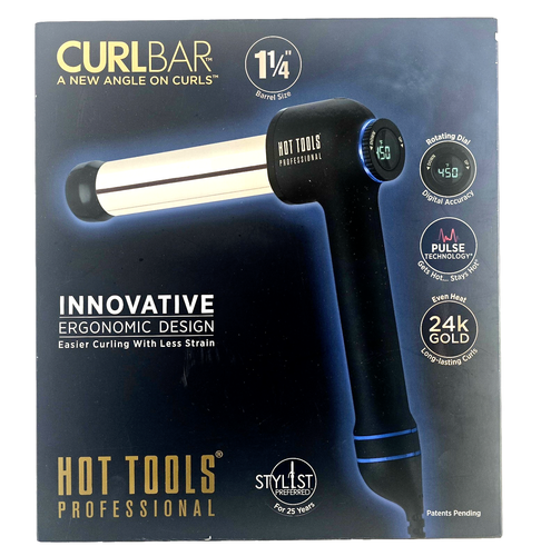 Hot Tools Professional 24k Gold CURLBAR 1 1/4 inch Barrel w Glove ...