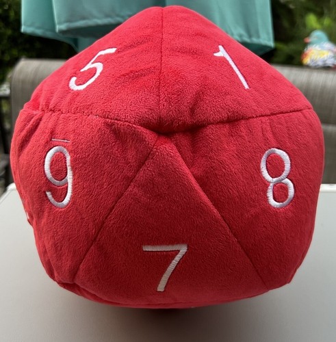 Ultra Pro Jumbo 20 Sided Novelty Plush Dice Red W/ White Numbers | eBay