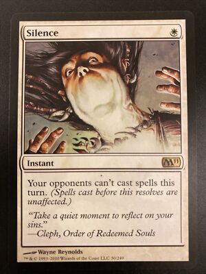 Silence MTG Core Set 2010/2011 M10 M11 White Rare NM English (One Copy ...