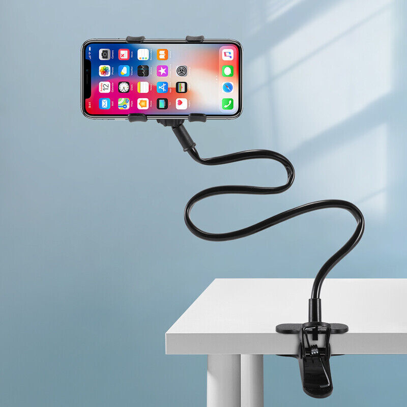 Universal Lazy Mobile Phone Gooseneck Stand Holder Flexible Bed Desk ...