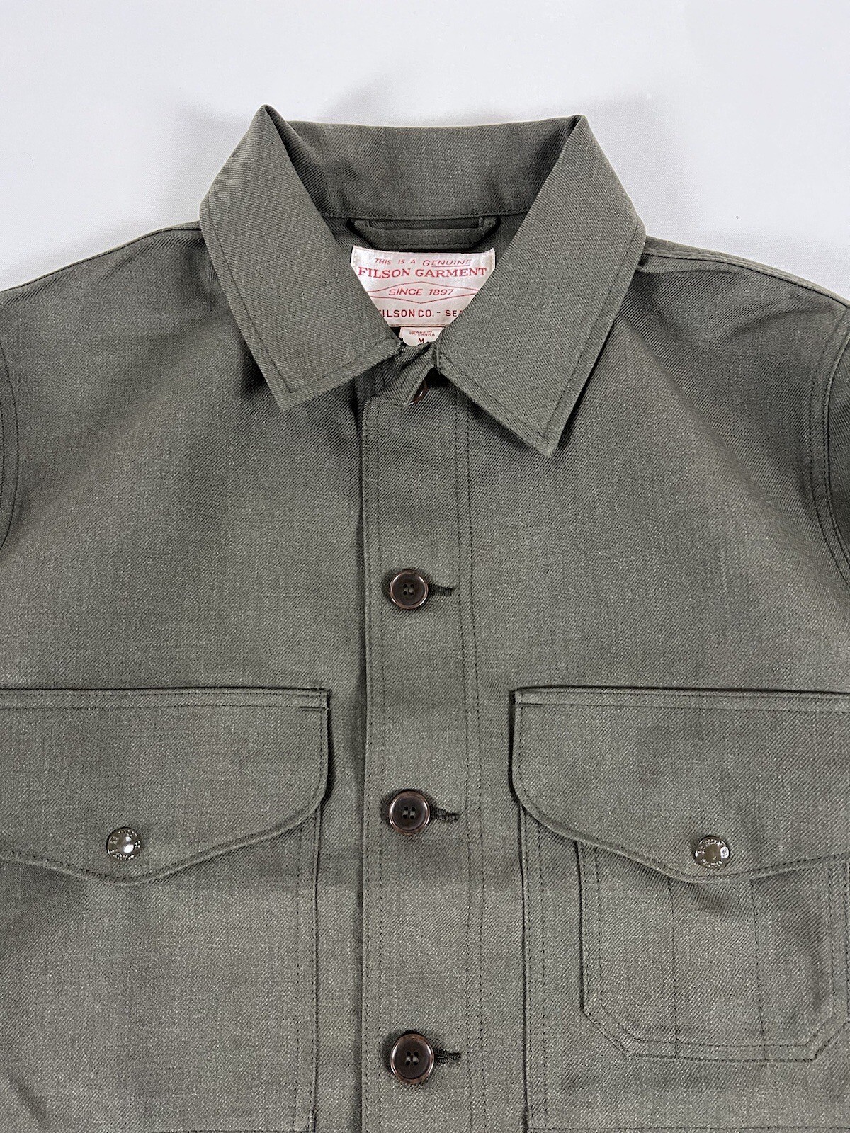 FILSON FORESTRY CLOTH CRUISER FOREST GREEN HEATHER M NWT | eBay