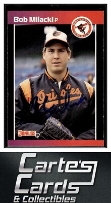 Bob Milacki 1989 Donruss #651 RC Baltimore Orioles TTM/IP Signed ...