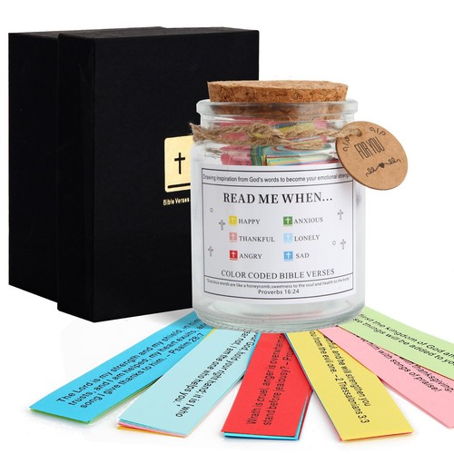 Inspirational Bible Verse Jar with Encouraging Scriptures, Perfect ...