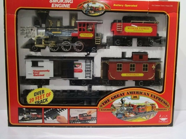 RARE Bright The Great American Express Railroad Train Set 185 Smoking ...