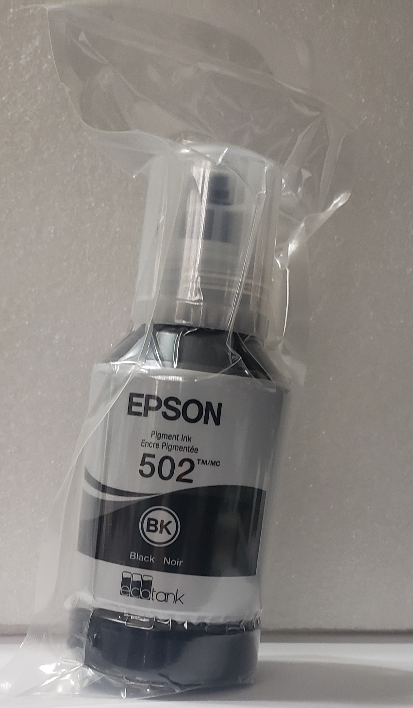 EPSON 502 EcoTank Ink Ultra-High-Capacity Bottle Black (sealed) 127ml ...