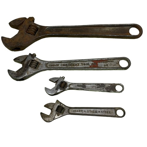 4 Adjustable WRENCH 6" 10” 12" Crescent Tool Lakeside Bonney Utica ...