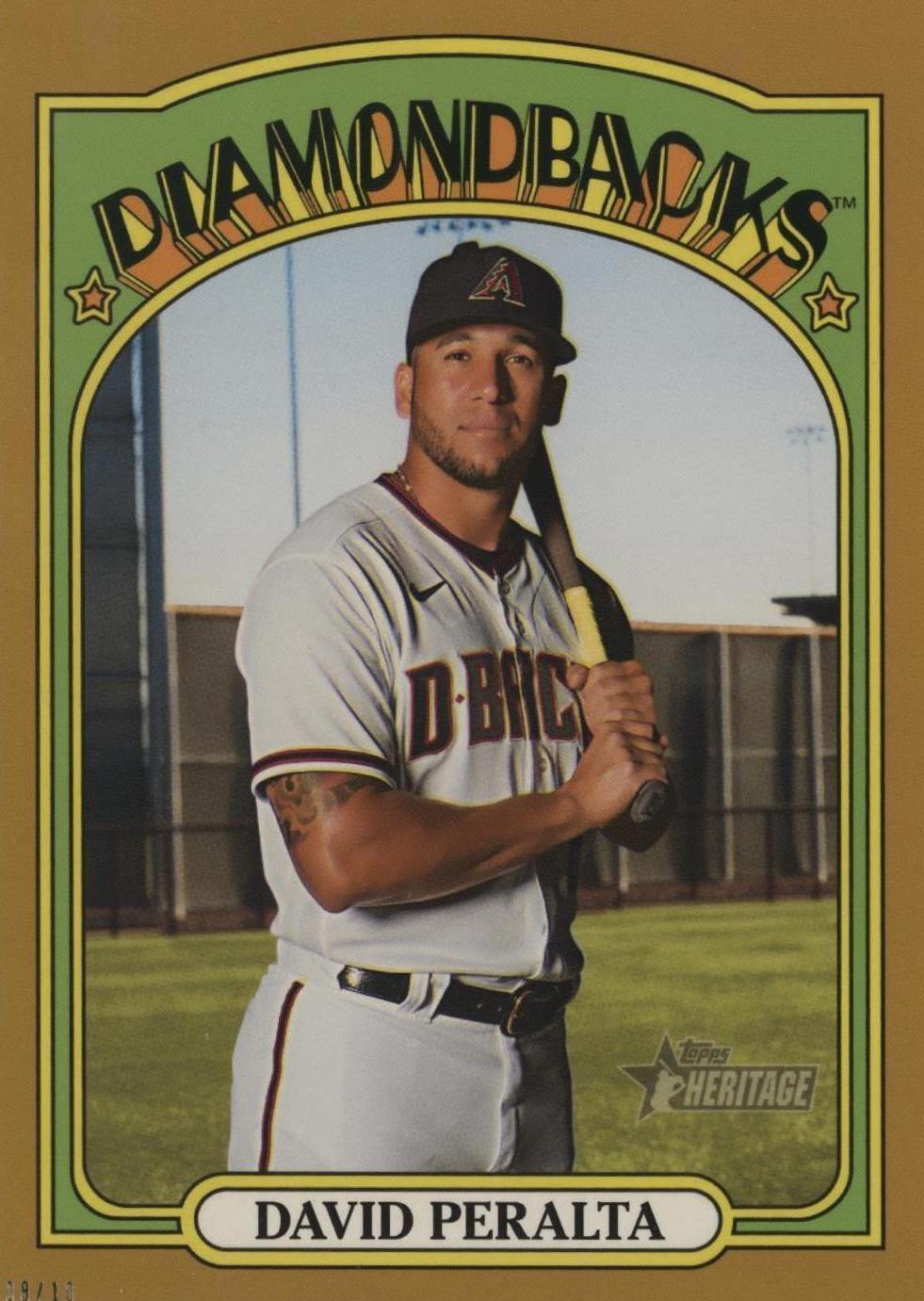 2021 Topps Heritage - High Number SP David Peralta #436 5x7 Jumbo Gold ...