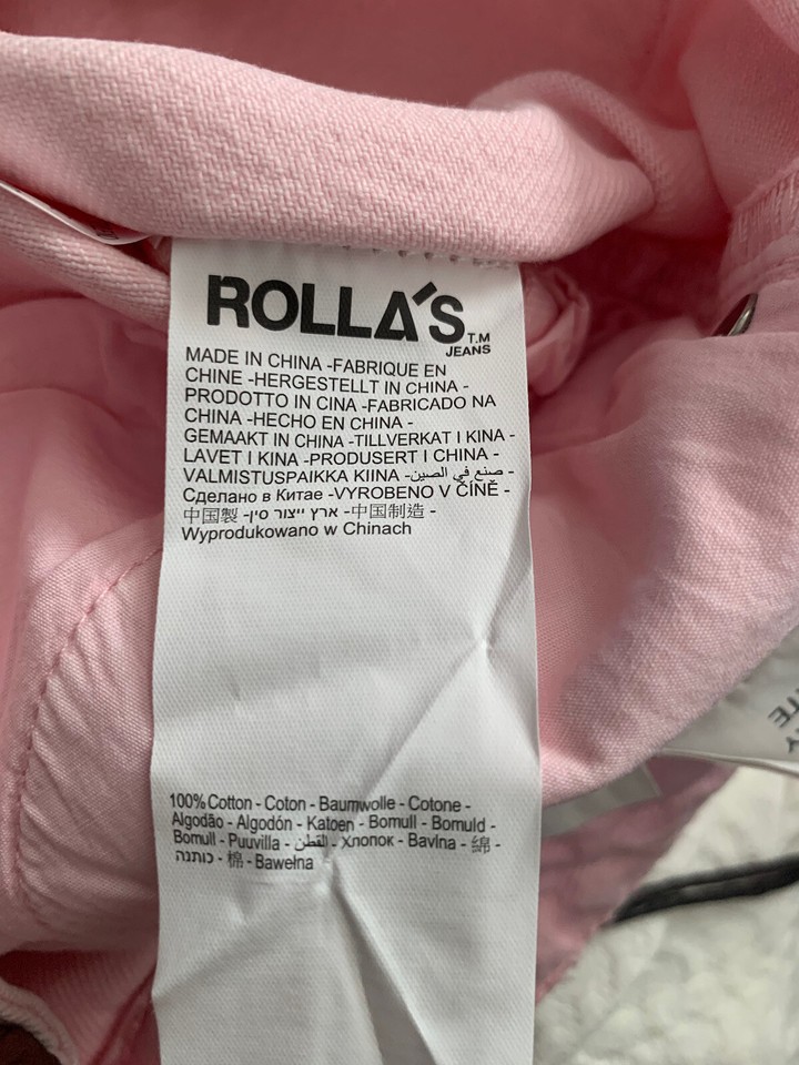 NWT Rolla’s Women’s Classic Straight Pant 90's Pink High Rise Size 27 ...