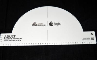 Avery Dennison Premier League Football Template Curved/straight Ruler ...