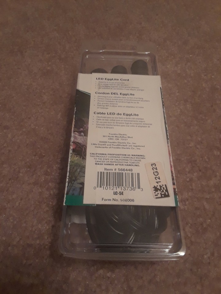 Extension Cords for Little Giant LED EggLite: LC5E - NEW | eBay