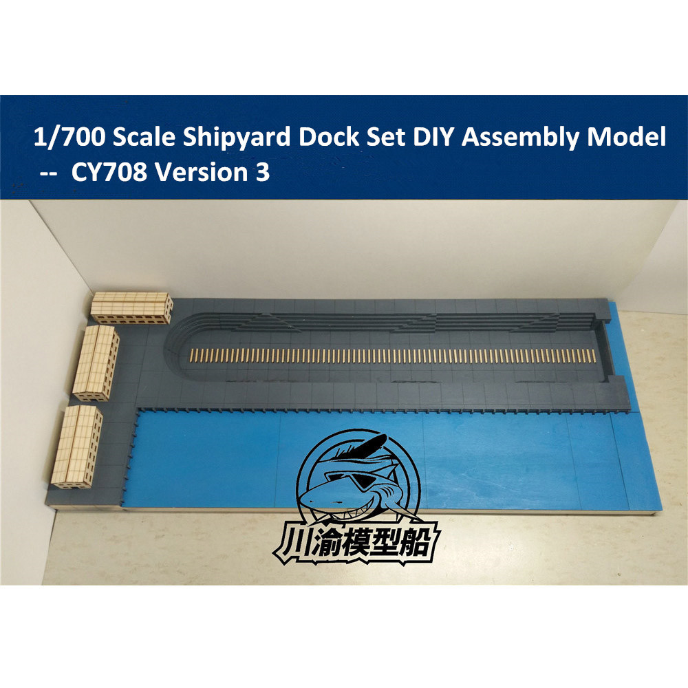 1/700 Scale Shipyard Dockyard Diorama Platform DIY Set Wooden Assembly ...