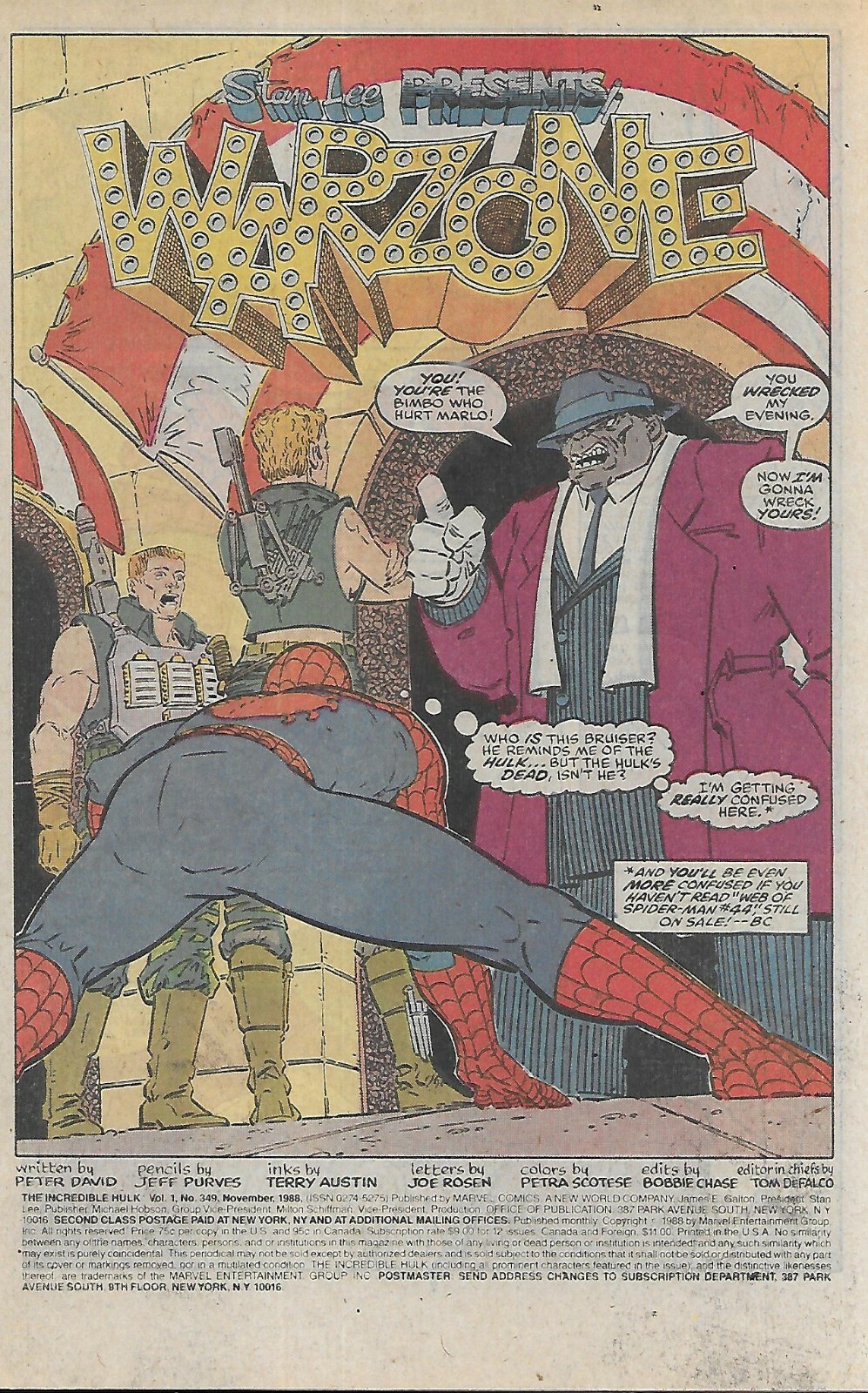 Incredible Hulk Comic 349 Copper Age First Print 1988 Peter David ...