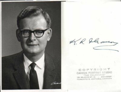 Kenneth Roy Thompson Autographed Photo Canadian Businessman / 9th ...