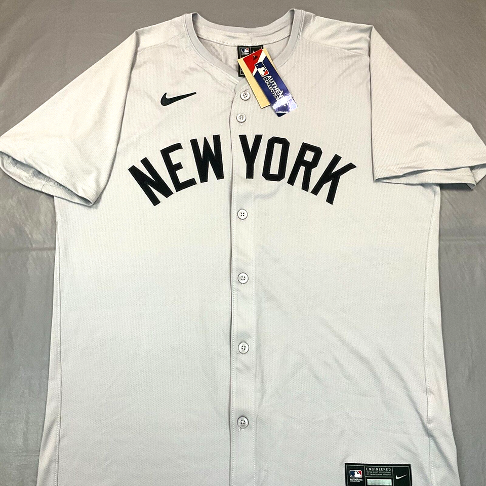 Nike New York Yankees Grey Authentic On-Field Elite Sewn Jersey 48 XL ...