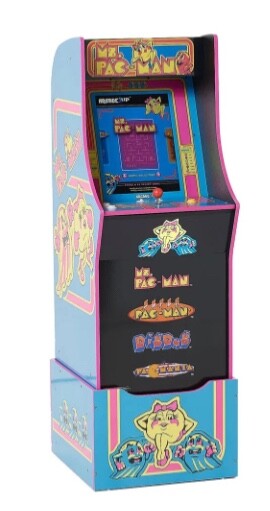 HSNArcade1Up Ms. Pac-Man Machine w/ light up J panel and light up ...