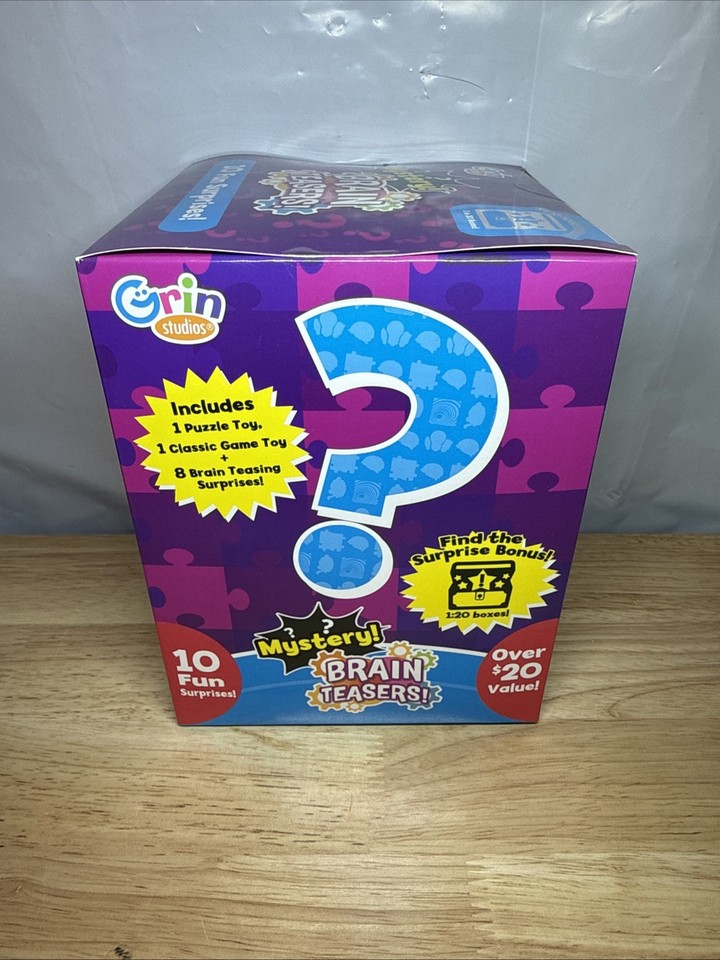 Grin Studios Mystery! Brain Teasers Games Box - 10 Brain Teasing ...