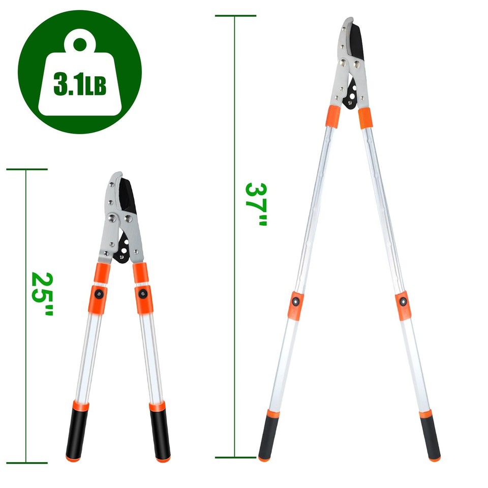 Loppers for Tree Trimming Heavy Duty, 25-37" Extendable Loppers for ...