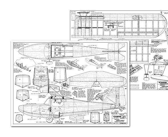 Anderson Kingfisher Seaplane 72" WS RC Model Airplane Printed Plans ...