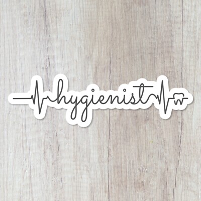 Durable & Glossy Hygienist Water Bottle Sticker, Waterproof, Medical ...