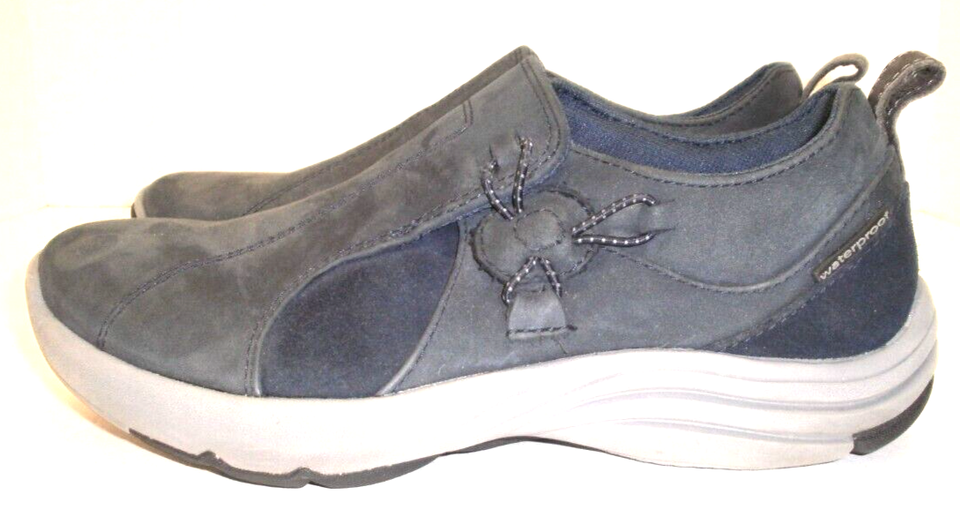 Clarks Wave River Slip On Waterproof Shoes Dark Grey Navy Sz. 5.5 Women ...