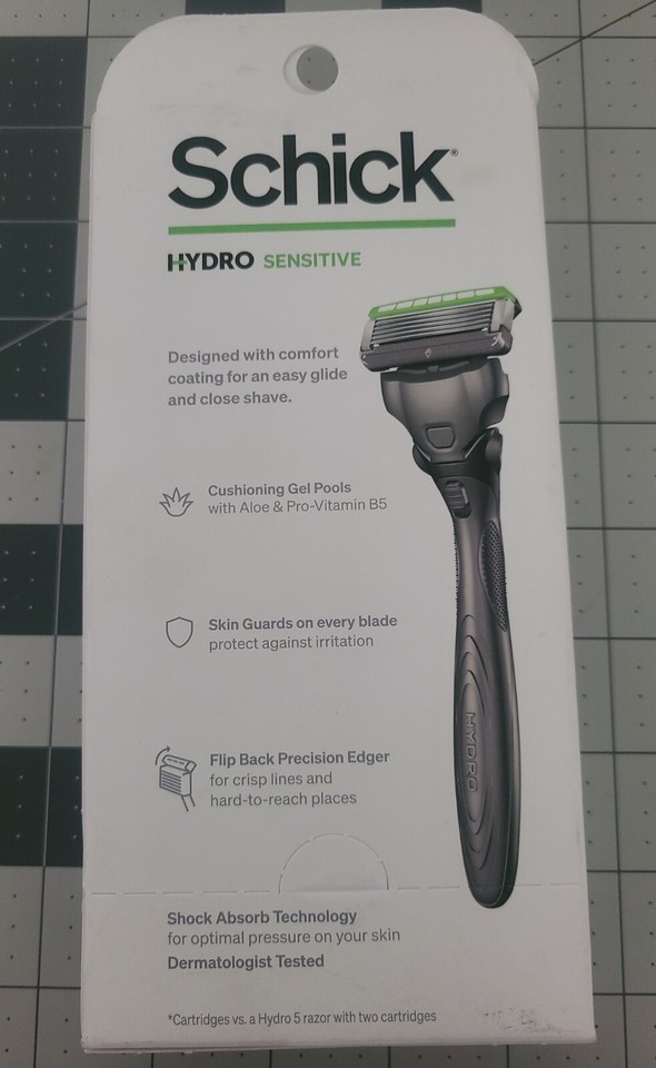 Schick Hydro Sensitive 5-Blades Men Razor 1 Handle + 3 Cartridges Set ...