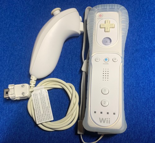 Official OEM Nintendo Wii Remote White Controller +Nunchuck+ Strap ...