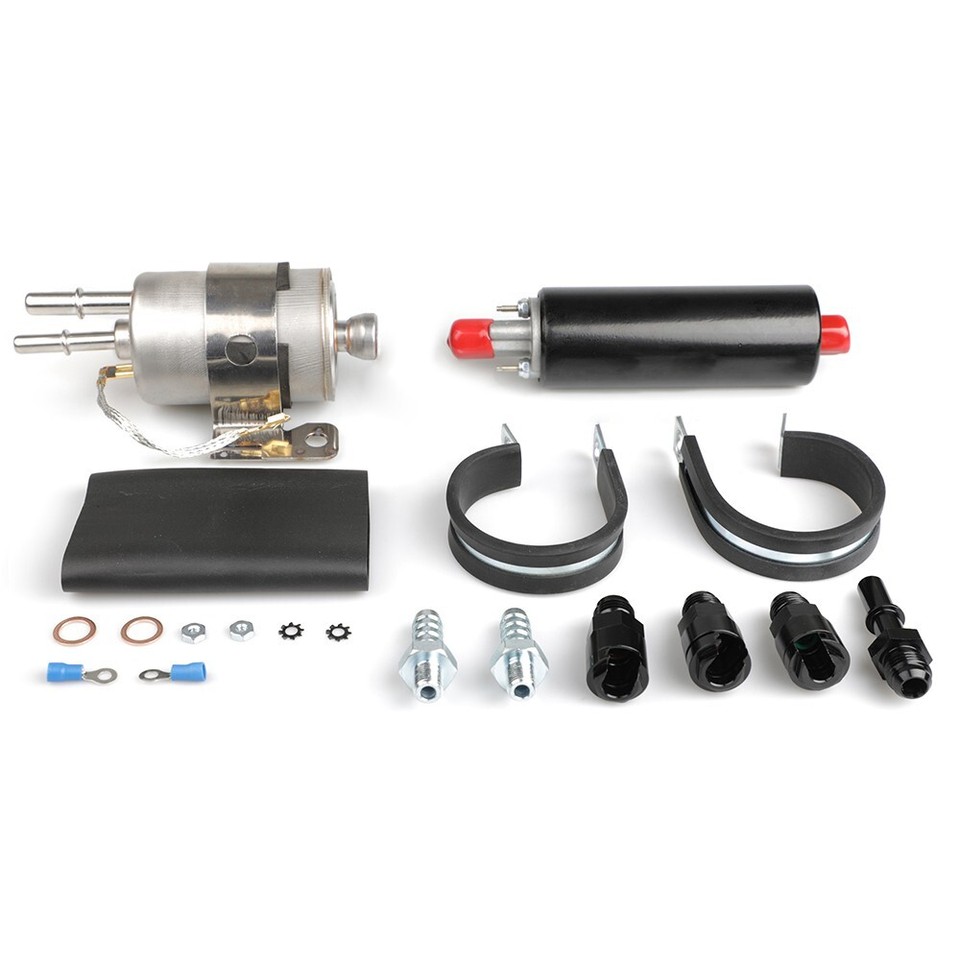 Walbro TI 255LPH Inline LS Swap High Pressure EFI Fuel Pump w/Install ...