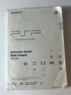 Sony PSP 1001 Handheld System Instruction Manual Owner’s Book FREE ...