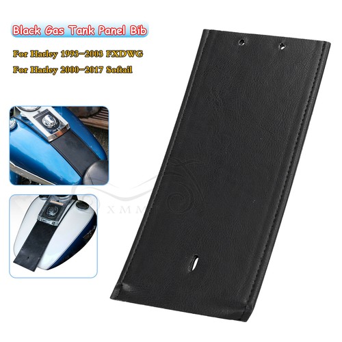 PU Leather Plain Gas Tank Panel Bib For Harley Dyna Wide Glide Fatboy ...