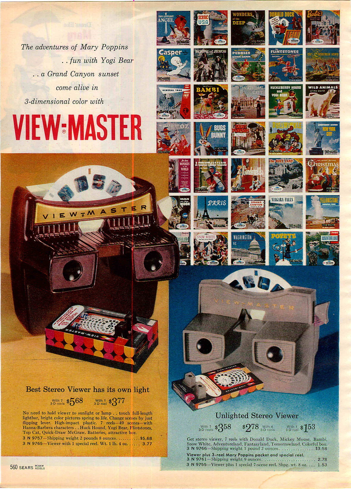 1965 ADVERTISEMENT 2 PG View Master Popeye Casper Bambi Daniel Boone | eBay