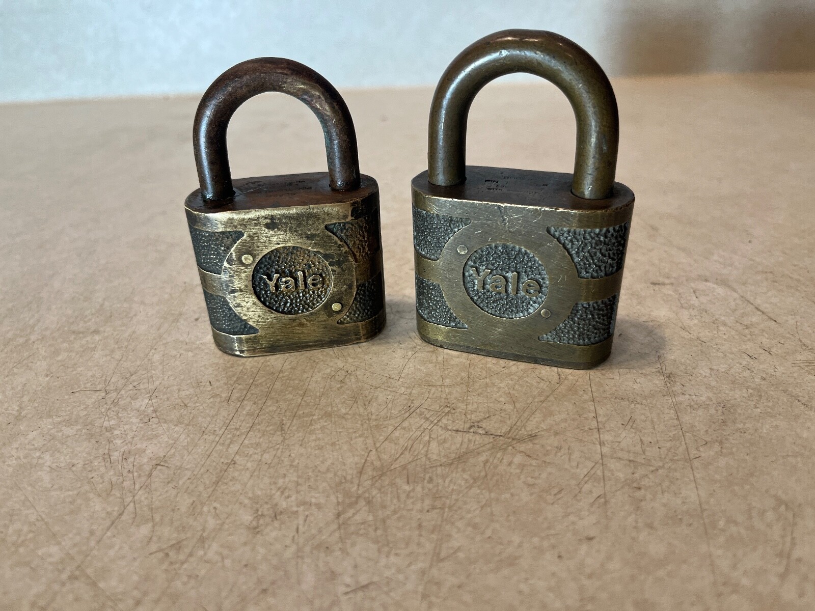 Lot of 2 VINTAGE 1900's "Yale Brass Padlock Locks NO Key | eBay