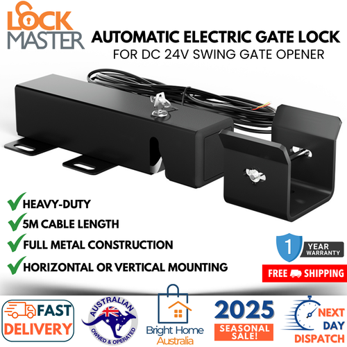 Lockmaster Automatic Electric Gate Lock 24V Swing Opener Heavy Duty ...