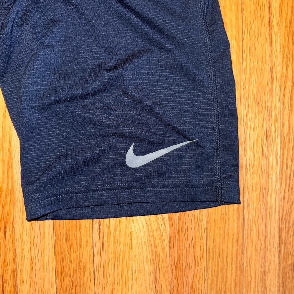 Men’s Nike Navy Blue Compression Shorts L Workout Wear Jock Gym Gear ...