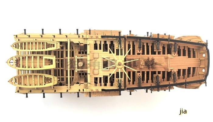 1/160 HMS Enterprise Series – Full Midship Cross Section Assemble Model ...