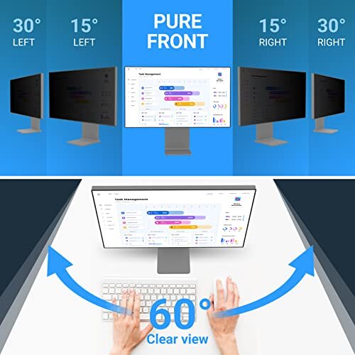27 Inch Monitor Privacy Screen Computer Screen Privacy Filter for 16:9 ...
