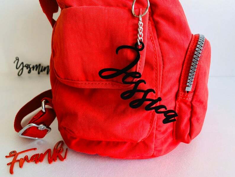 Personalized Keychain Custom Name Keyring Laser Cut Metal Names ...