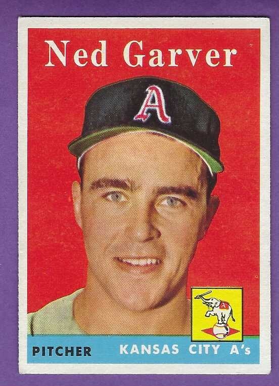 1958 Topps - #292 Ned Garver - Kansas City A's - ExMt+ CENTERED | eBay
