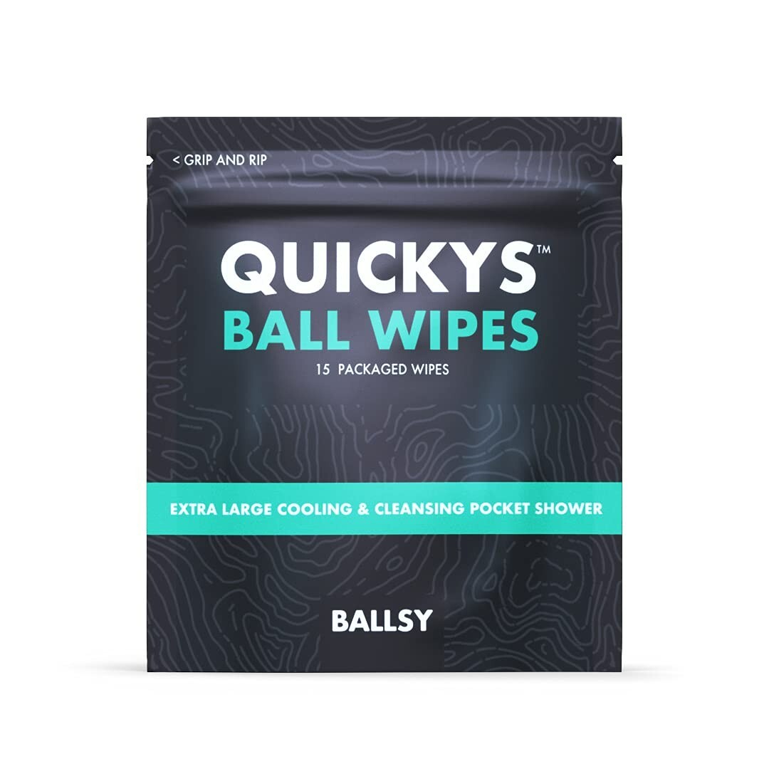 1 Case of 270 Packs Ballsy Quickys Ball Wipes Hygiene Ballsy 15 Wipes ...