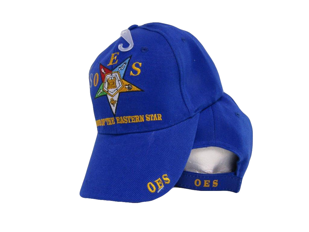 OES Order of the Eastern Star Mason Royal Blue Embroidered Cap CAP964 ...