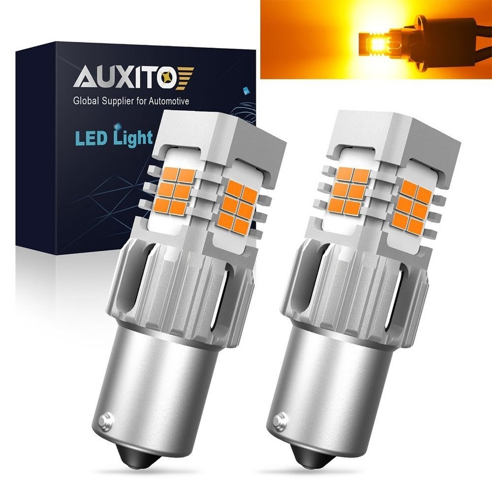 Anti Hyper Flash Error Free Amber 1156 BA15S LED Turn Signal Blinker ...