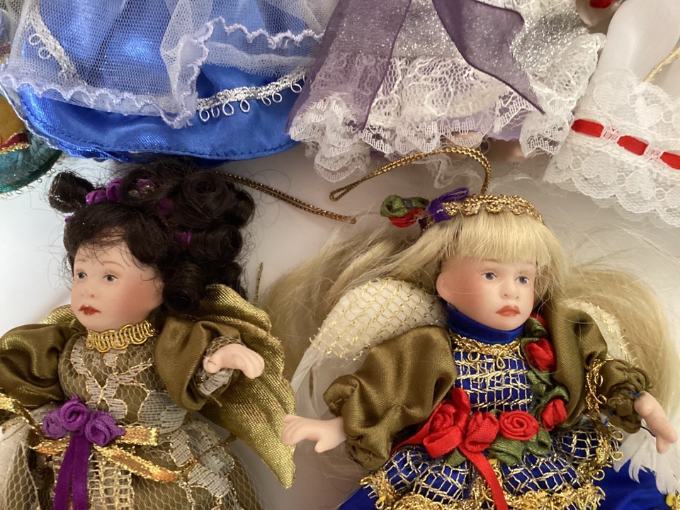 Heirloom Porcelain Angel Ornaments - Lot of 10 - 6" Victorian Boutique ...