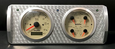 1940 FORD CAR 2 GAUGE GPS DASH PANEL QUAD STYLE ENGINE TURNED TAN | eBay