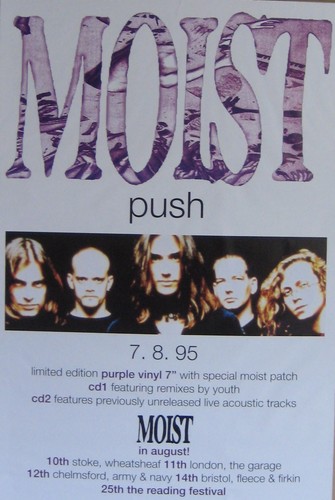 40x60" SUBWAY POSTER~Moist (Band) Push 1995 Silver Album David Usher ...