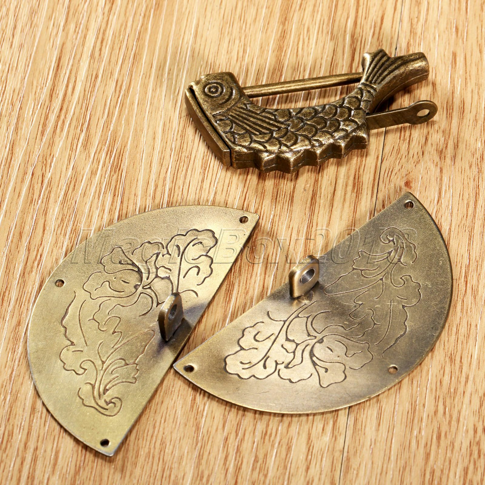 Chinese Dynasty Style Cupboard Door Knock Pull Handles Hasp Latch ...