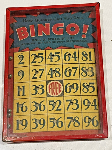 2510.4 - Vintage Colmar Bingo Hand Held Game - How Quickly Can You Roll ...