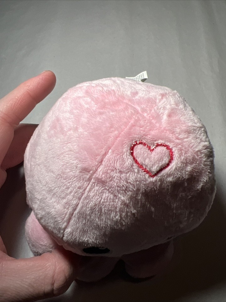 Tee Turtle Reversible Octopus Happy Angry Plush Pink Gray 6" Stuffed ...